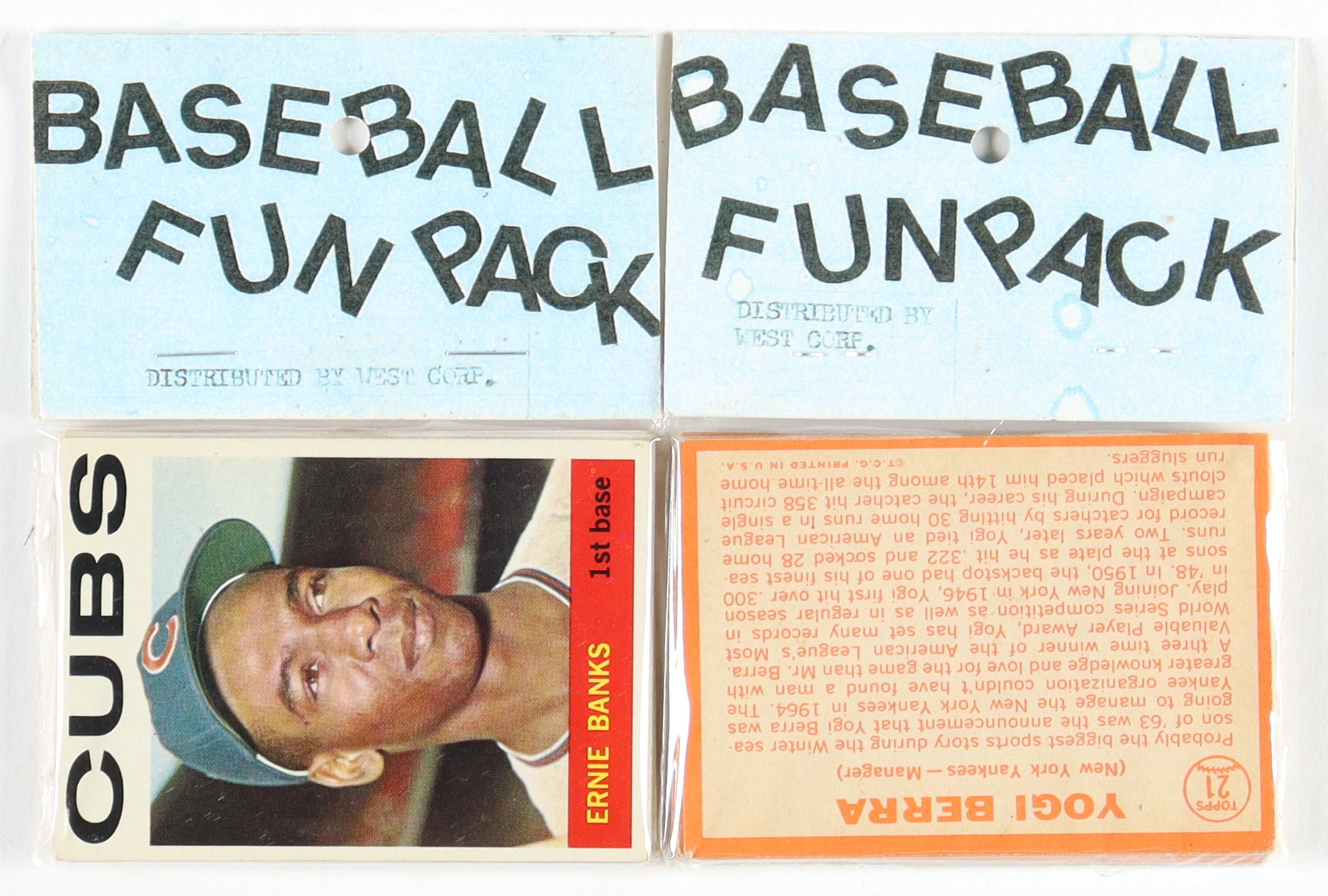 1964 Topps Baseball Cello Fun Pack Vending Box with (20) Packs ...