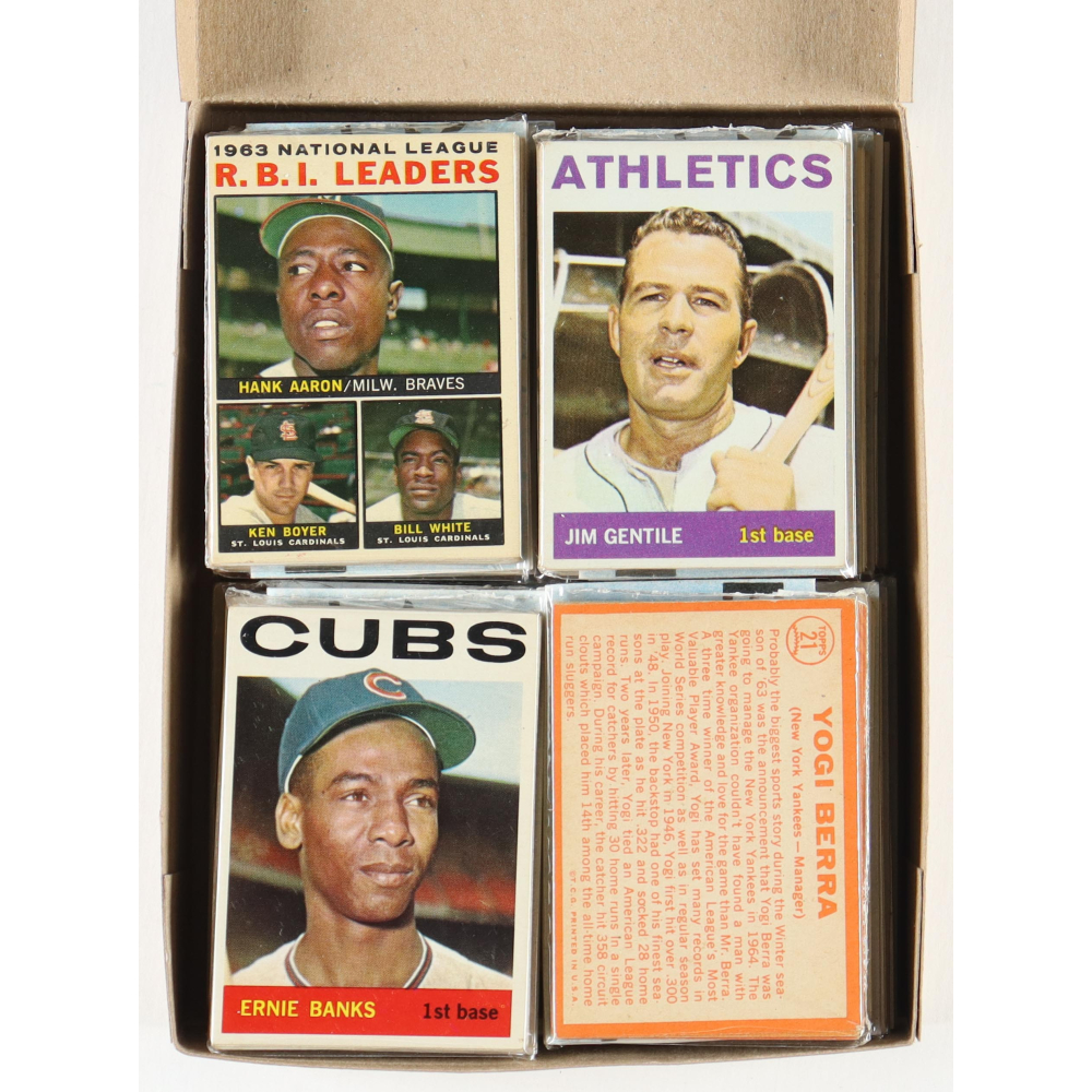 1964 Topps Baseball Cello Fun Pack Vending Box with (20) Packs ...