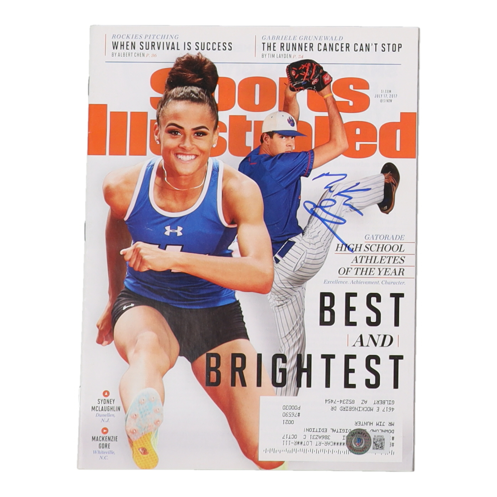 MacKenzie Gore Signed 2017 Sports Illustrated Magazine (Beckett ...