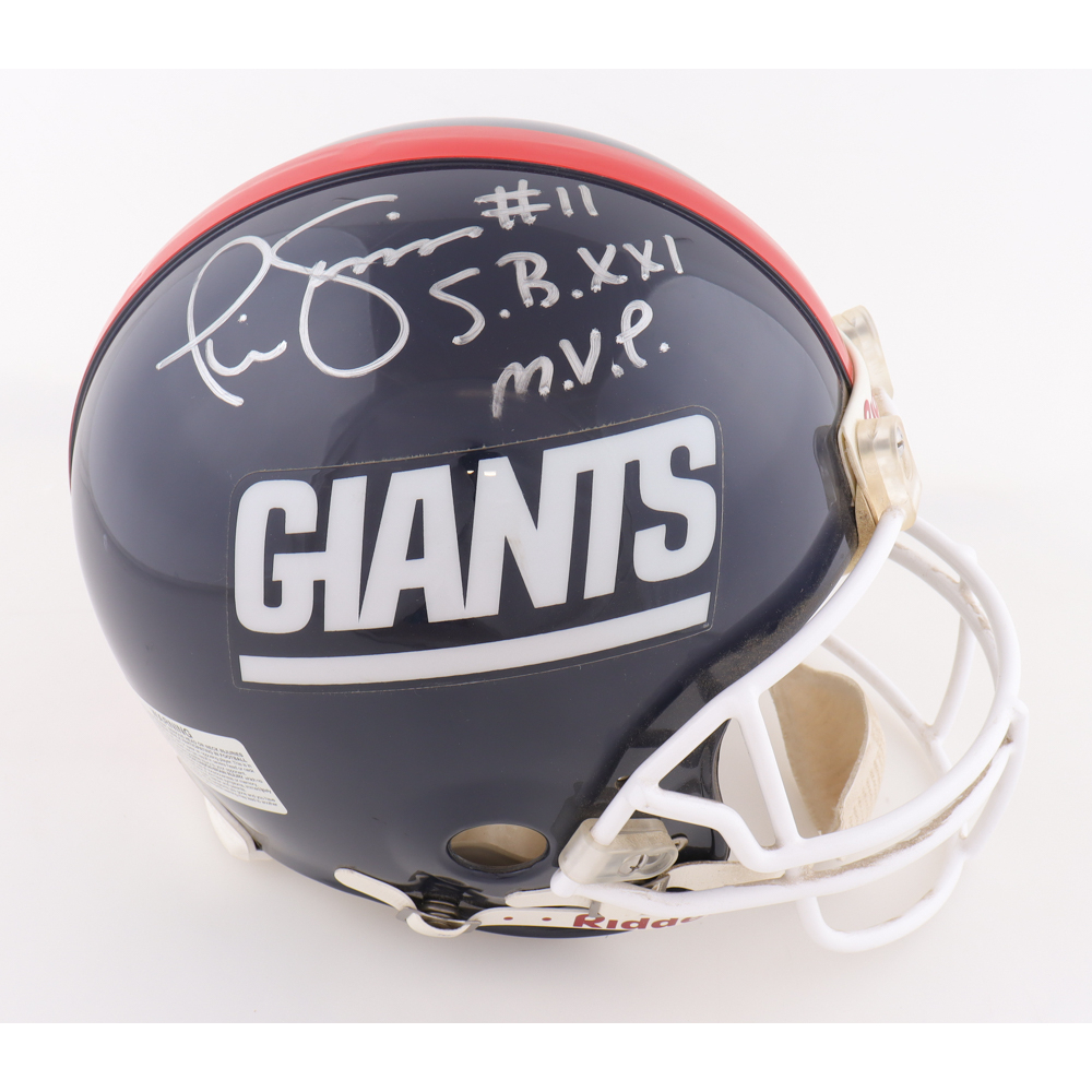 Phil Simms Signed Giants Full-Size Authentic Helmet Inscribed "SB XXI ...