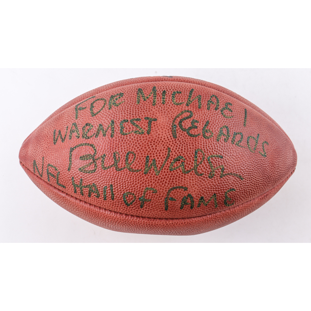 Bill Walsh Signed NFL Football Inscribed "Warmest Regards" & "NFL Hall ...