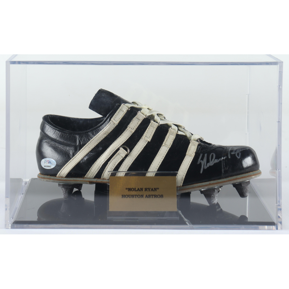 Nolan Ryan Signed Baseball Cleat with Display Case (PSA) | Pristine Auction