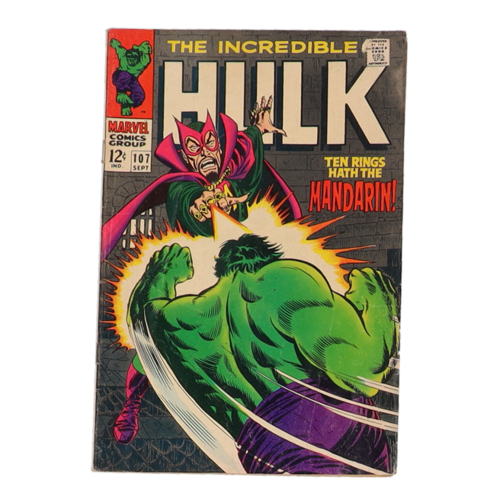 1968 "The Incredible Hulk" Issue #107 Marvel Comic Book | Pristine Auction