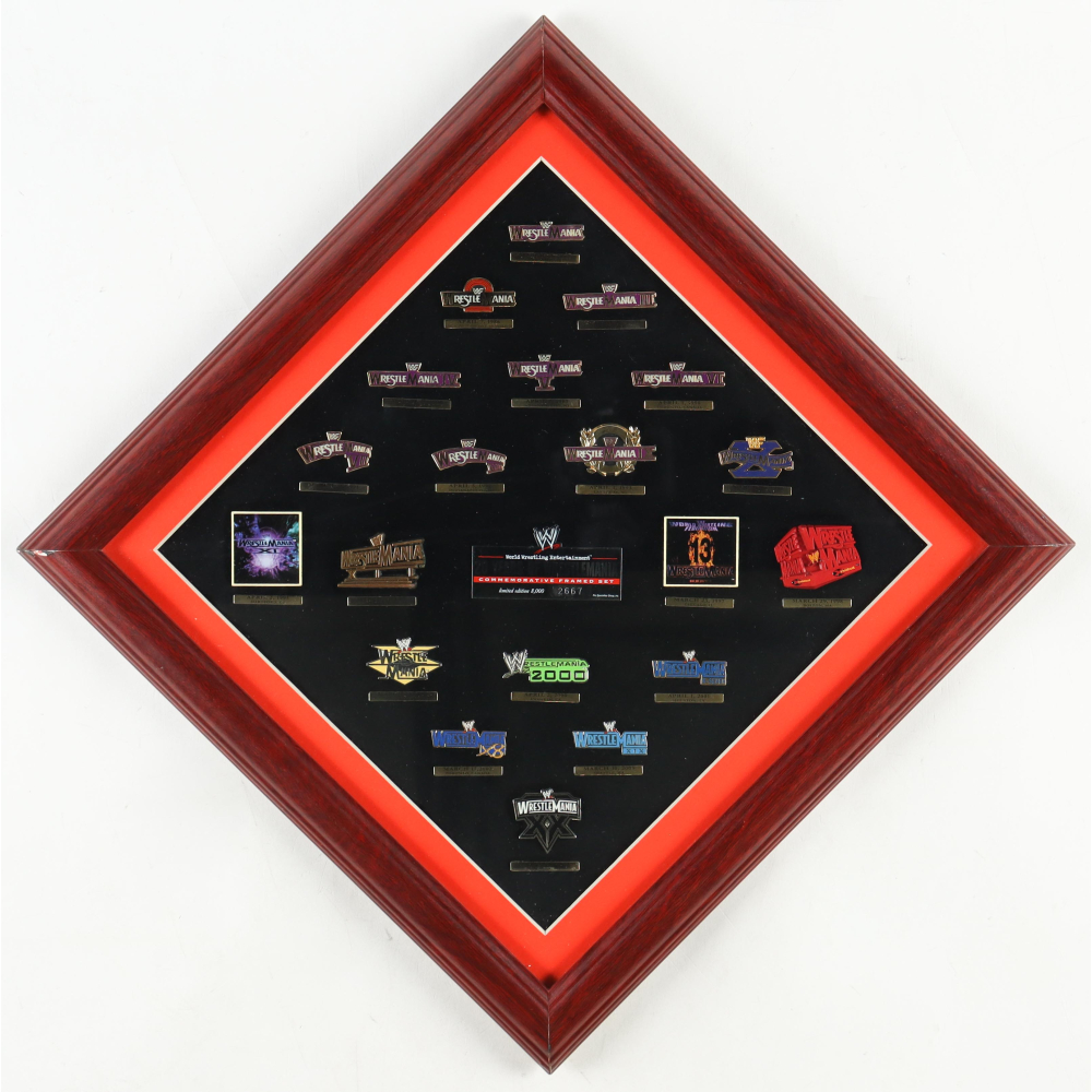 WWE LE Commemorative Framed Pin Set Of (20) Pins | Pristine Auction