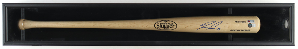 Ronald Acuna Jr. Signed Louisville Slugger Baseball Bat with Display ...