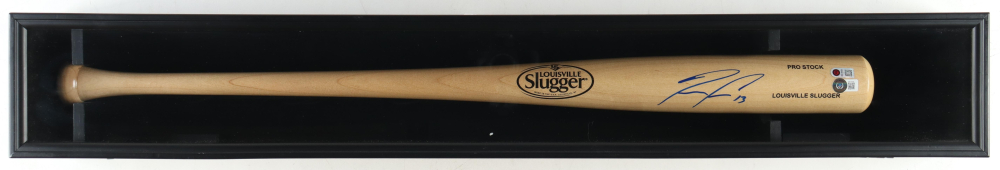 Ronald Acuna Jr. Signed Louisville Slugger Baseball Bat with Display ...