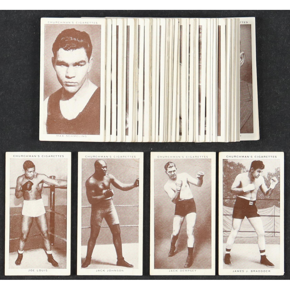 1938 Churchman Boxing Personalities Complete Set of (50) Cigarette ...