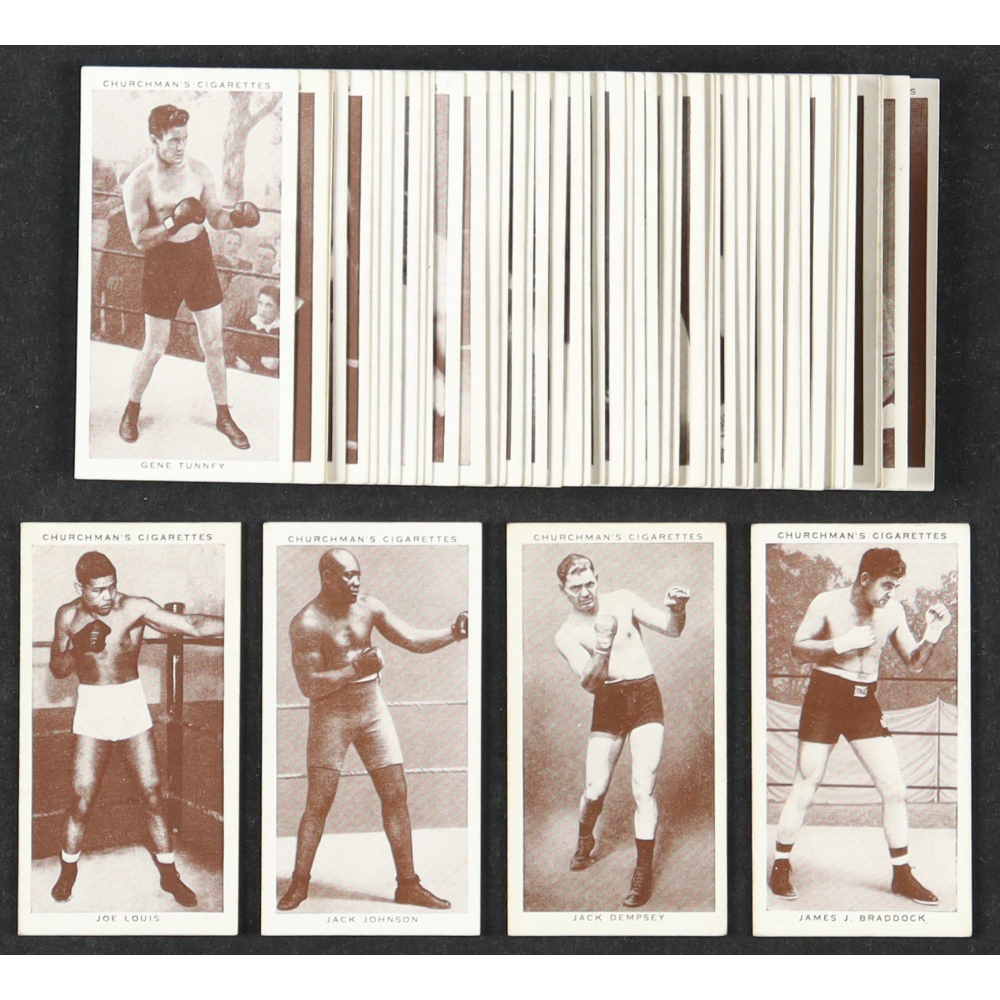 1938 Churchman Boxing Personalities Complete Set of (50) Cigarette ...