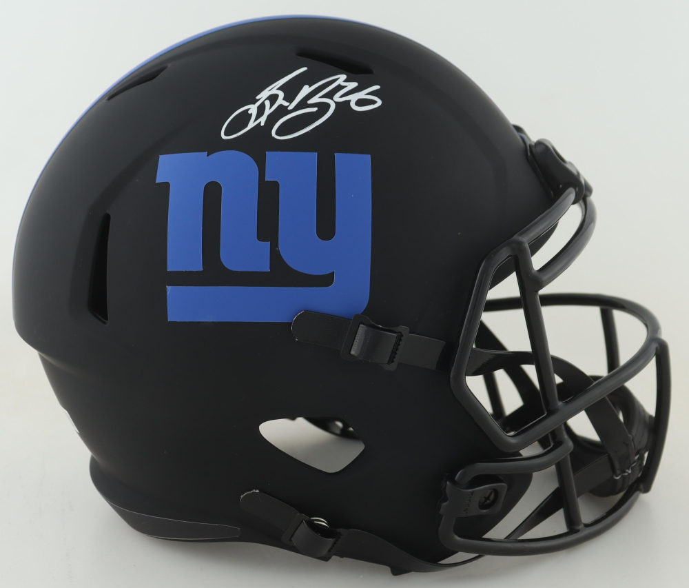 Saquon Barkley Signed Giants Full-Size Eclipse Alternate Speed Helmet ...