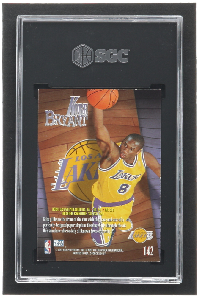 Kobe Bryant 1996-97 Z-Force #142 RC (SGC 8.5) | Pristine Auction