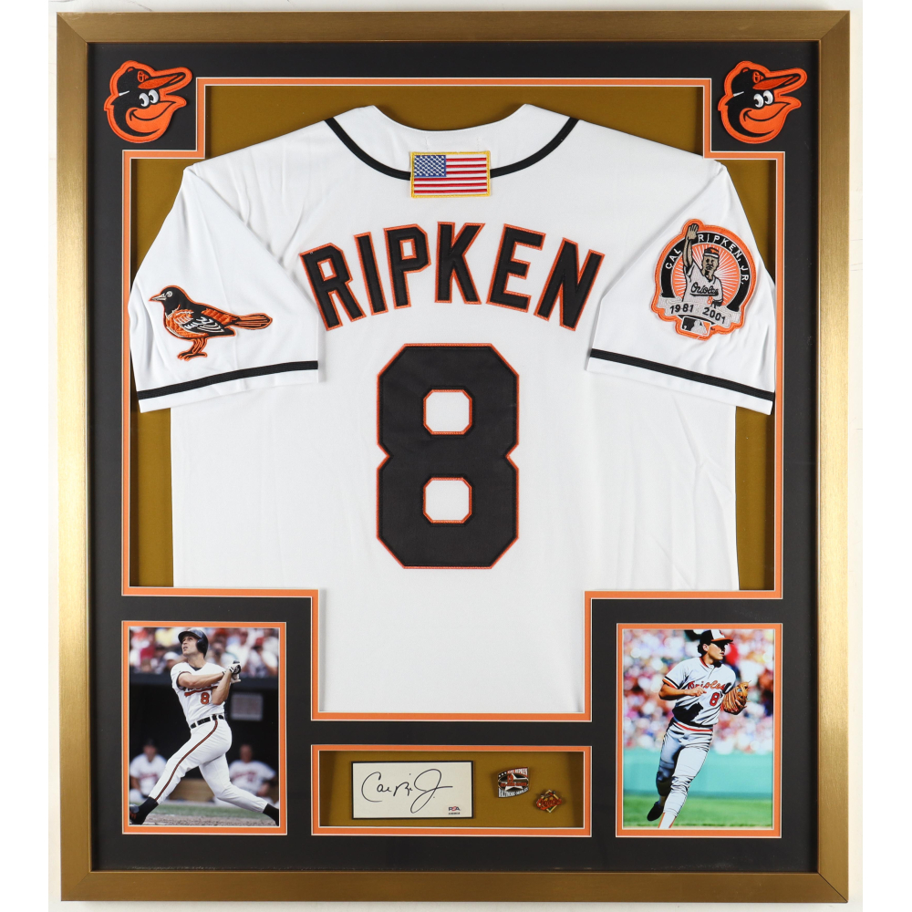 Cal Ripken Jr. Signed Custom Framed Cut Display with Jersey, 19 Time ...