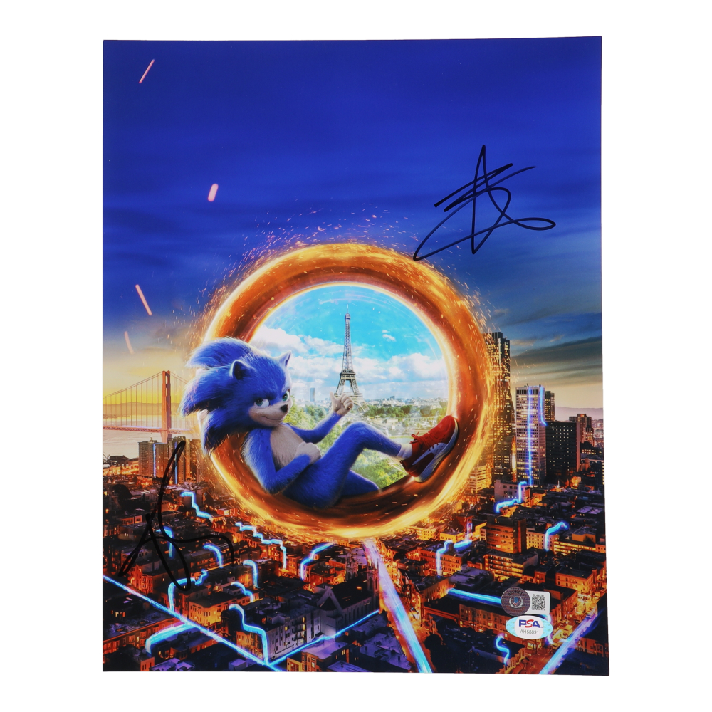 Ben Schwartz & Tika Sumpter Signed "Sonic the Hedgehog" 11x14 Photo ...