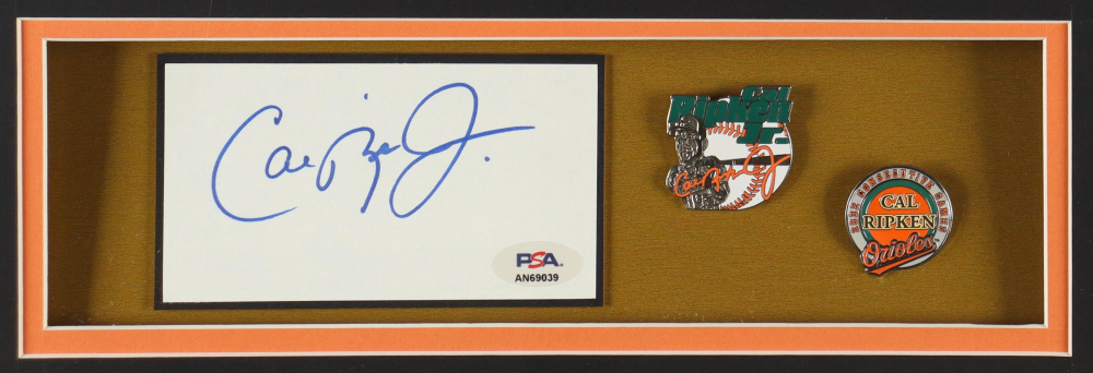 Cal Ripken Jr. Signed Custom Framed Cut Display with Jersey, 2632 ...