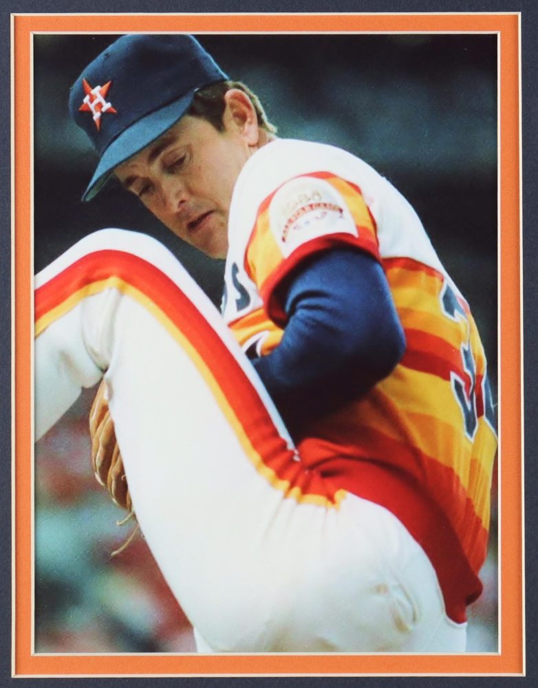 Nolan Ryan Signed Custom Framed Jersey Display With (4) Career Stat ...