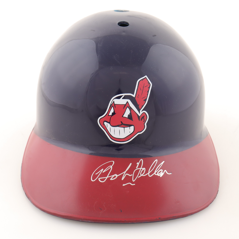 Bob Feller Signed Indians Full-Size Batting Helmet (Beckett) | Pristine ...