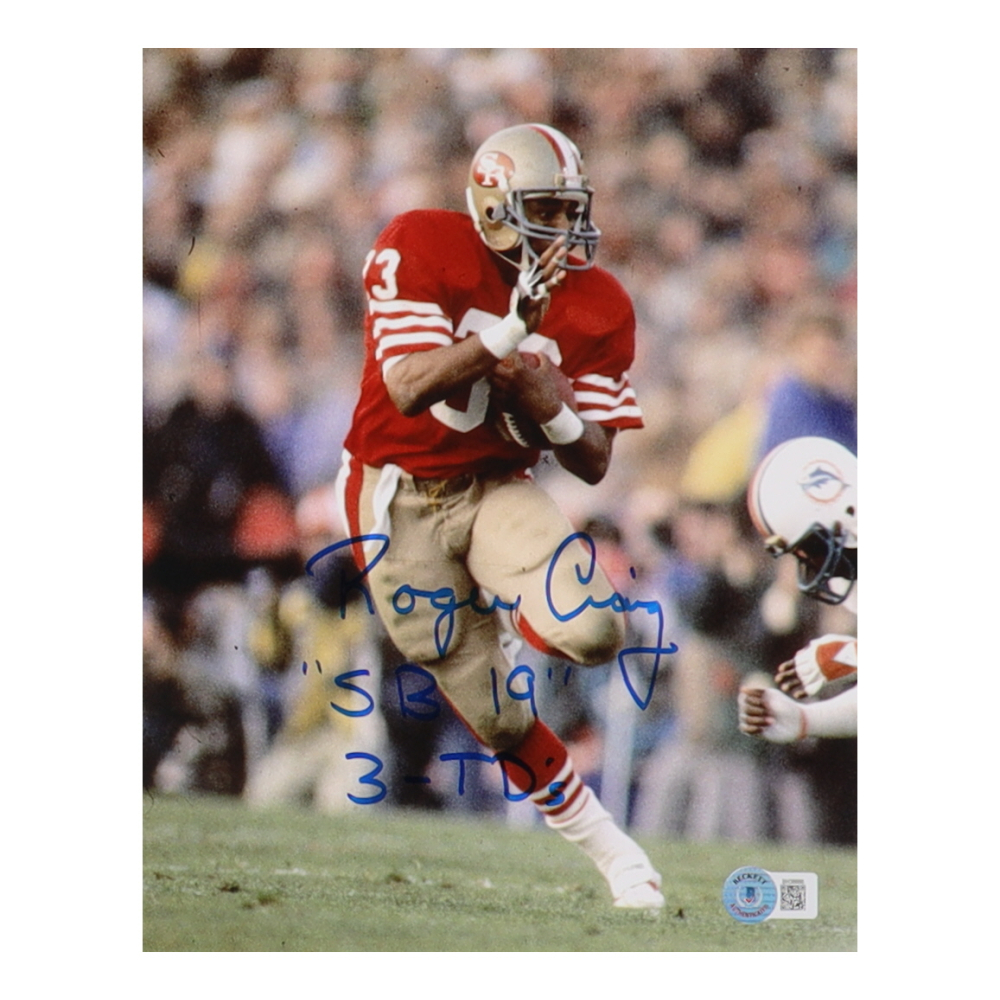 Roger Craig Signed 49ers 8x10 Photo Inscribed "SB 19" & "3-TDs ...