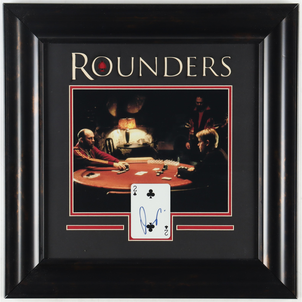Matt Damon Signed "Rounders" Custom Framed Playing Card Display (JSA ...