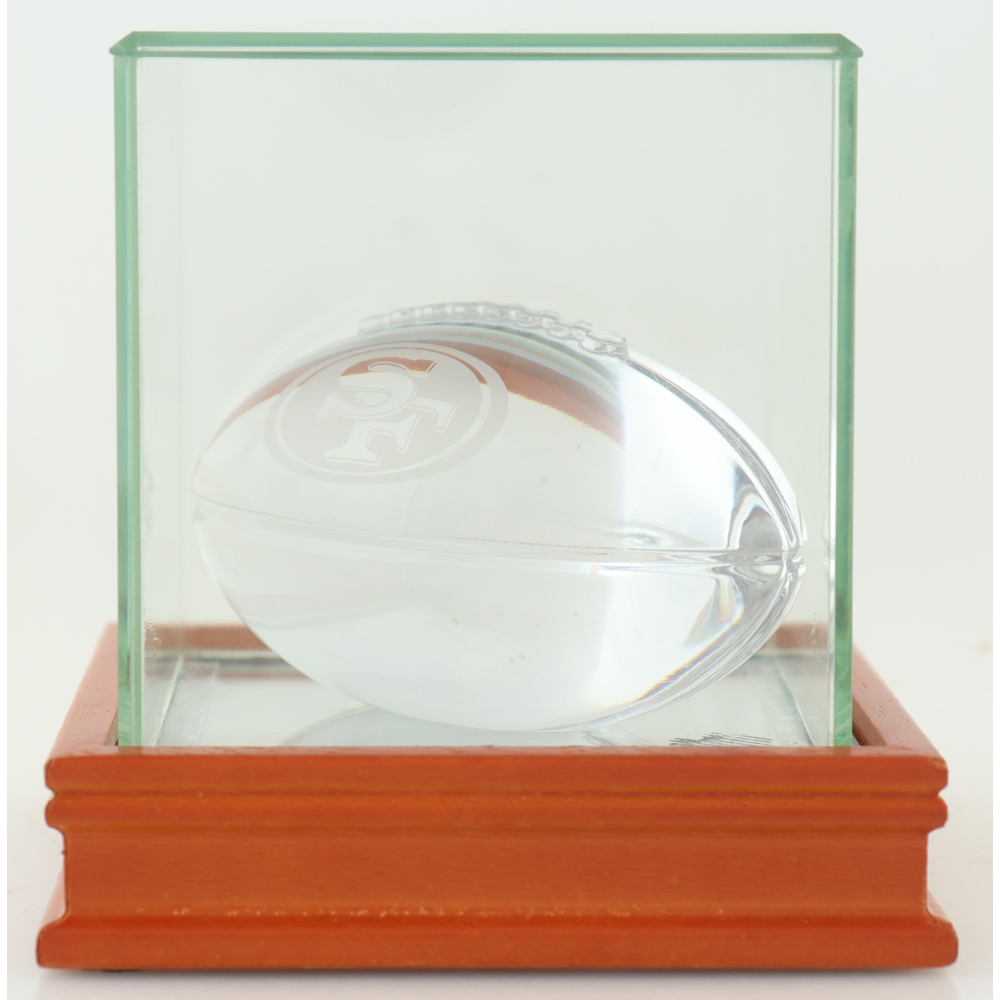 Tiffany & Co Heavy Lead Crystal San Francisco 49ers Football In Display ...