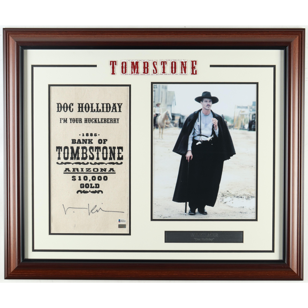 Val Kilmer Signed "Tombstone" Custom Framed Money Bag (Beckett ...