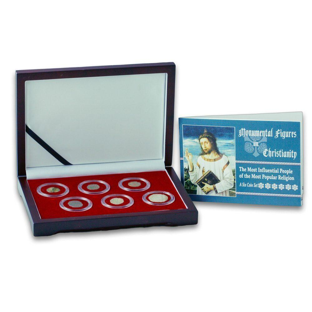 Set of (6) Monumental Figures in Christianity (6) Coin Set with Deluxe ...