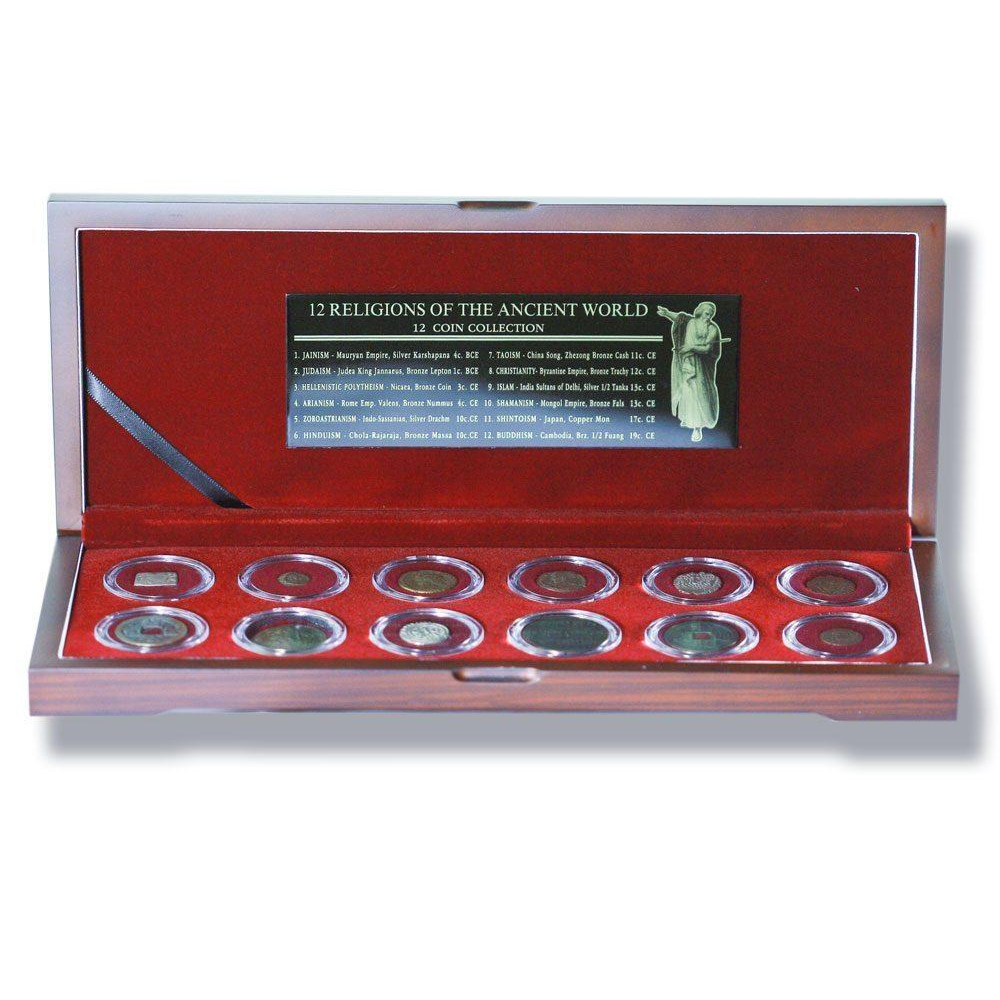 Religions of The Ancient World Set of (12) Coins with Wooden Display ...