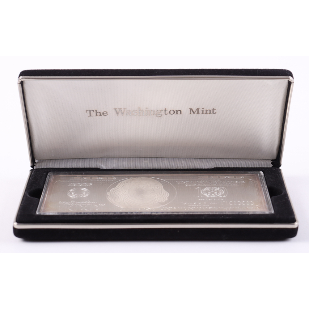 1997 "One Hundred Dollar" 100$ Quarter Pound Silver .999 Fine Silver ...