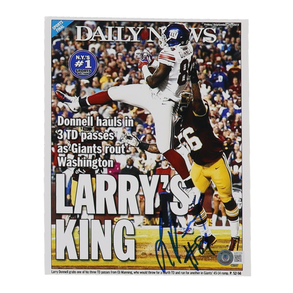 Larry Donnell Signed Giants 8x10 Photo (Beckett) | Pristine Auction