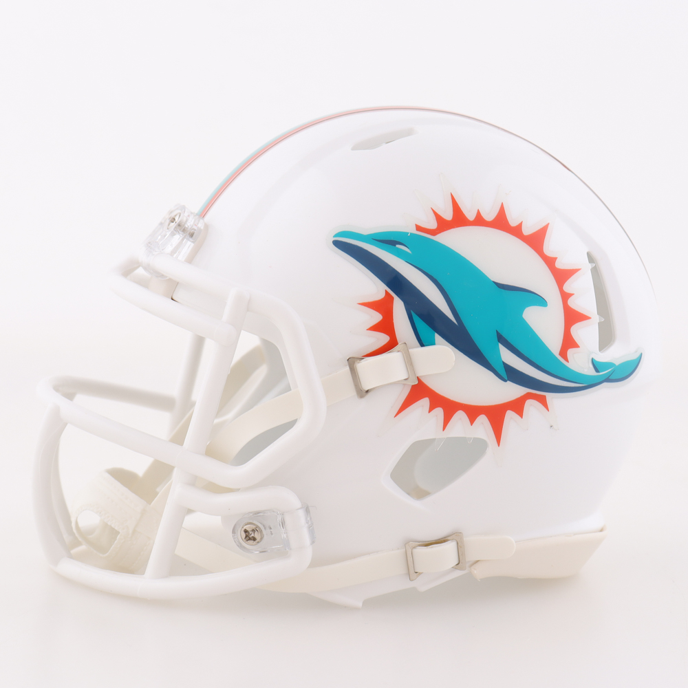 De’Von Achane Signed Dolphins Speed Mini Helmet (Beckett) | Pristine ...