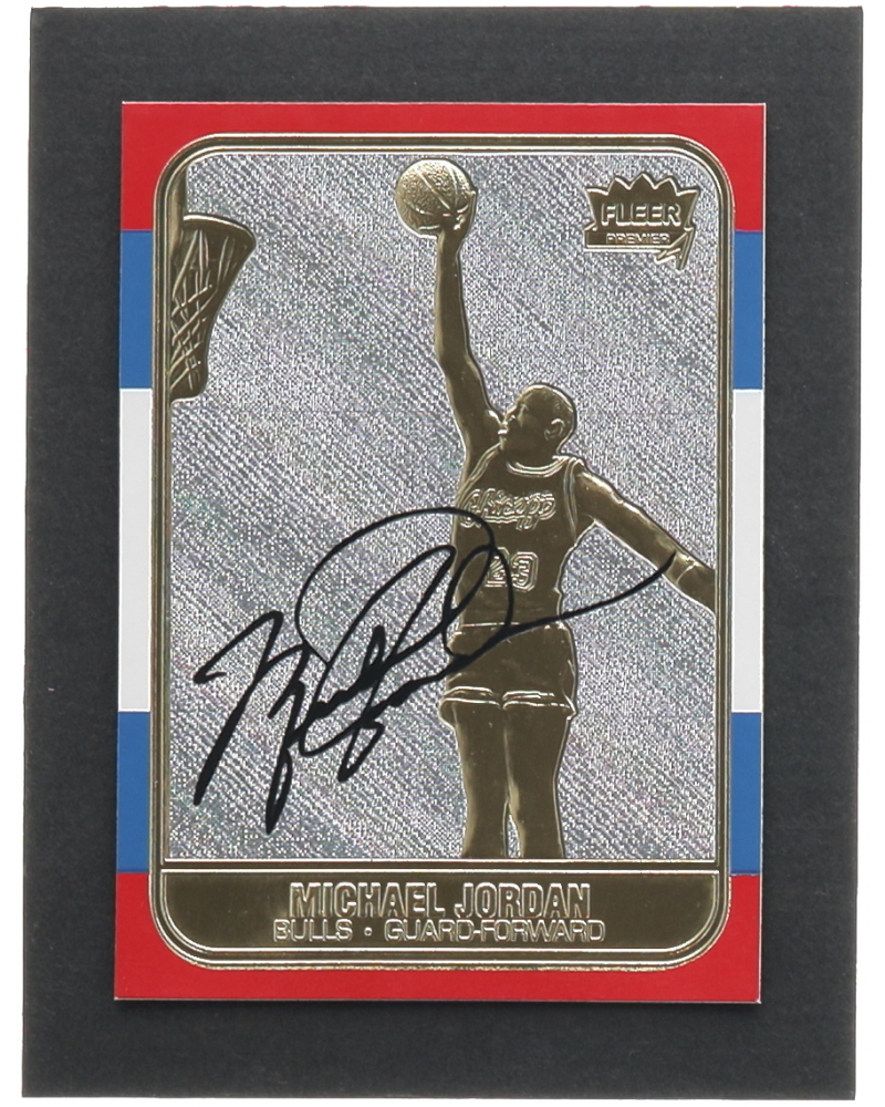 Michael Jordan 1997 Fleer Premier Holo Prism Refractor 23Kt Gold Card ...