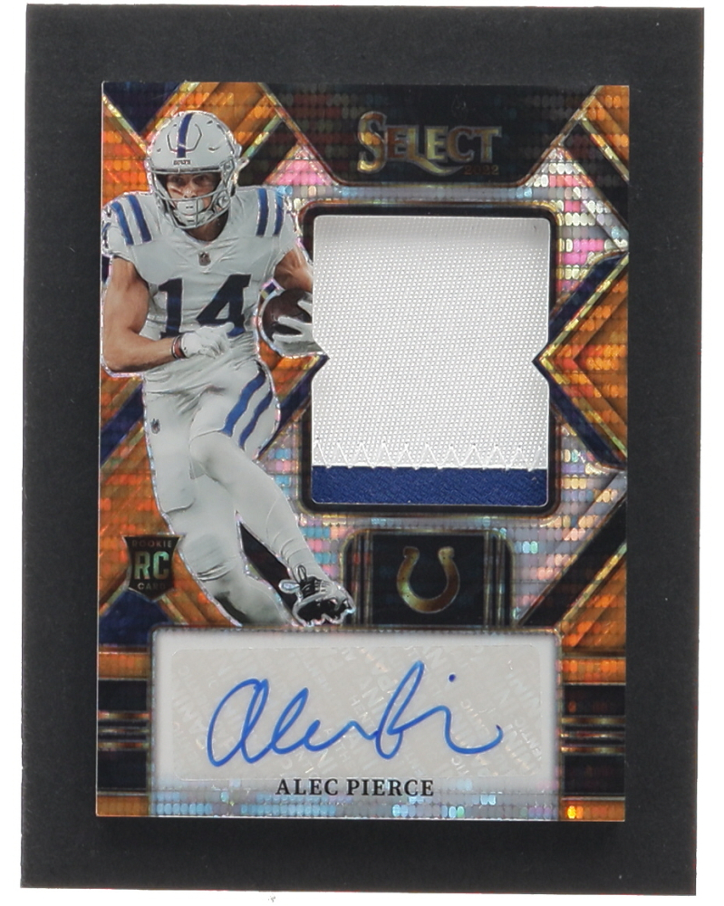 Alec Pierce 2022 Select Jumbo Rookie Signature Swatches Prizm Neon ...