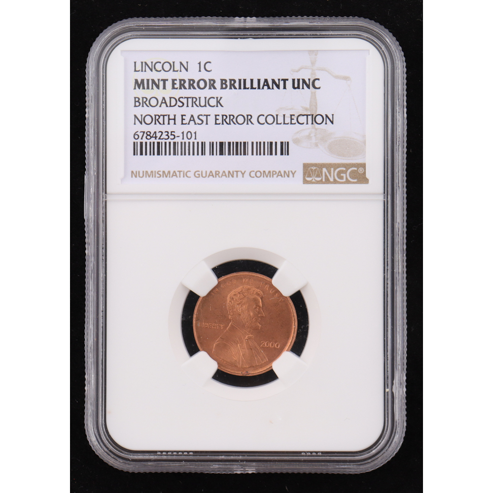 Lincoln Penny One Cent Coin - Broadstruck - North East Error Collection ...