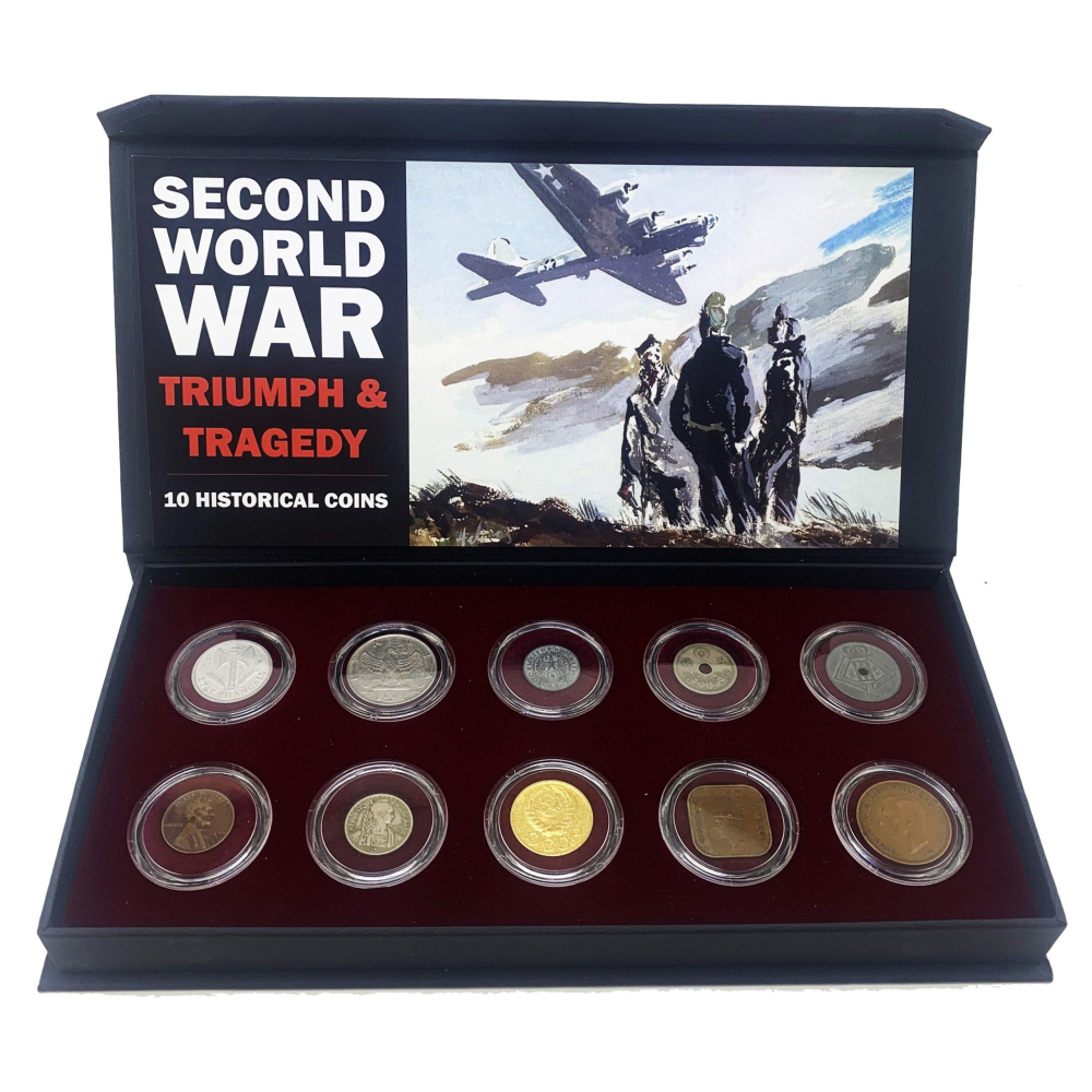 "Second World War: Triumph & Tragedy" Set of (10) Historical Coins with ...