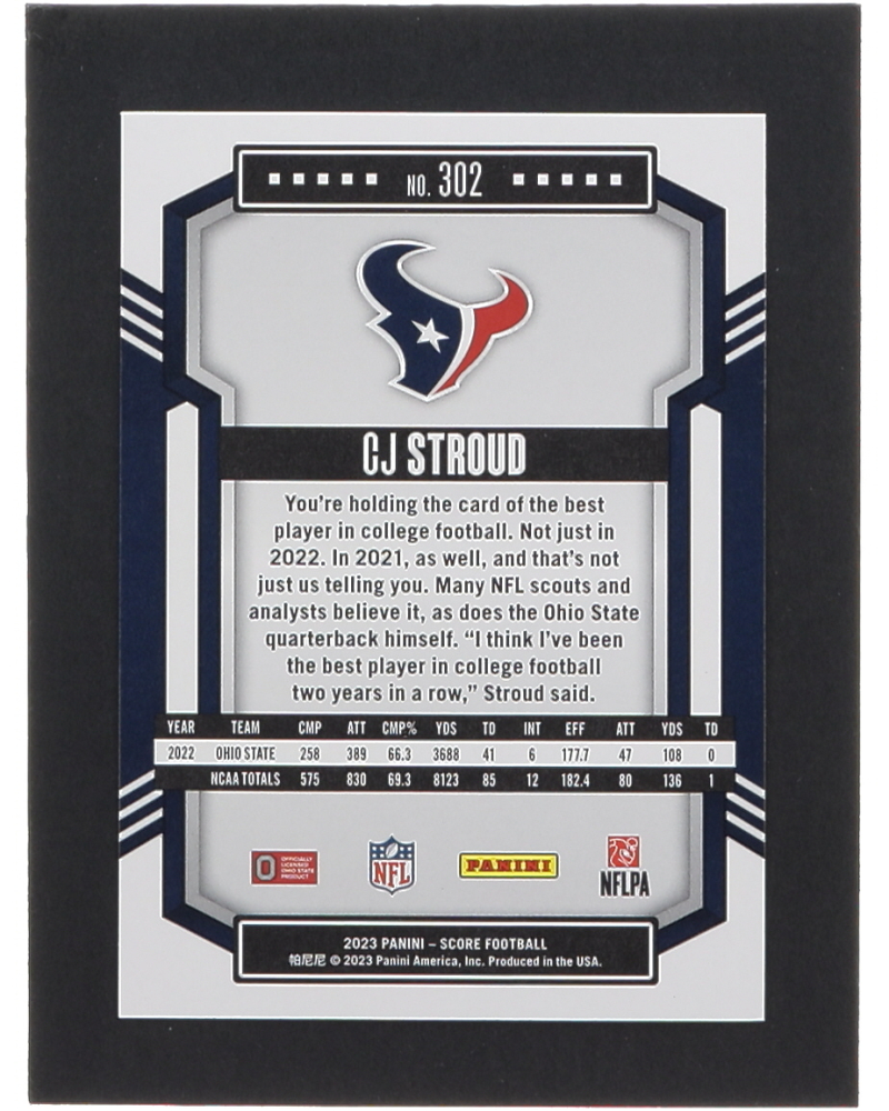 CJ Stroud 2023 Score Red #302 RC | Pristine Auction