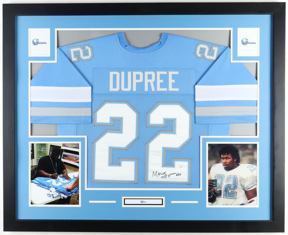 Marcus Dupree Signed Custom Framed Jersey Display (JSA) | Pristine Auction