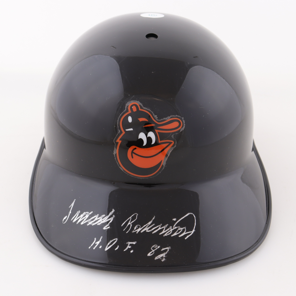 Frank Robinson Signed Orioles Full-Size Batting Helmet Inscribed "HOF ...