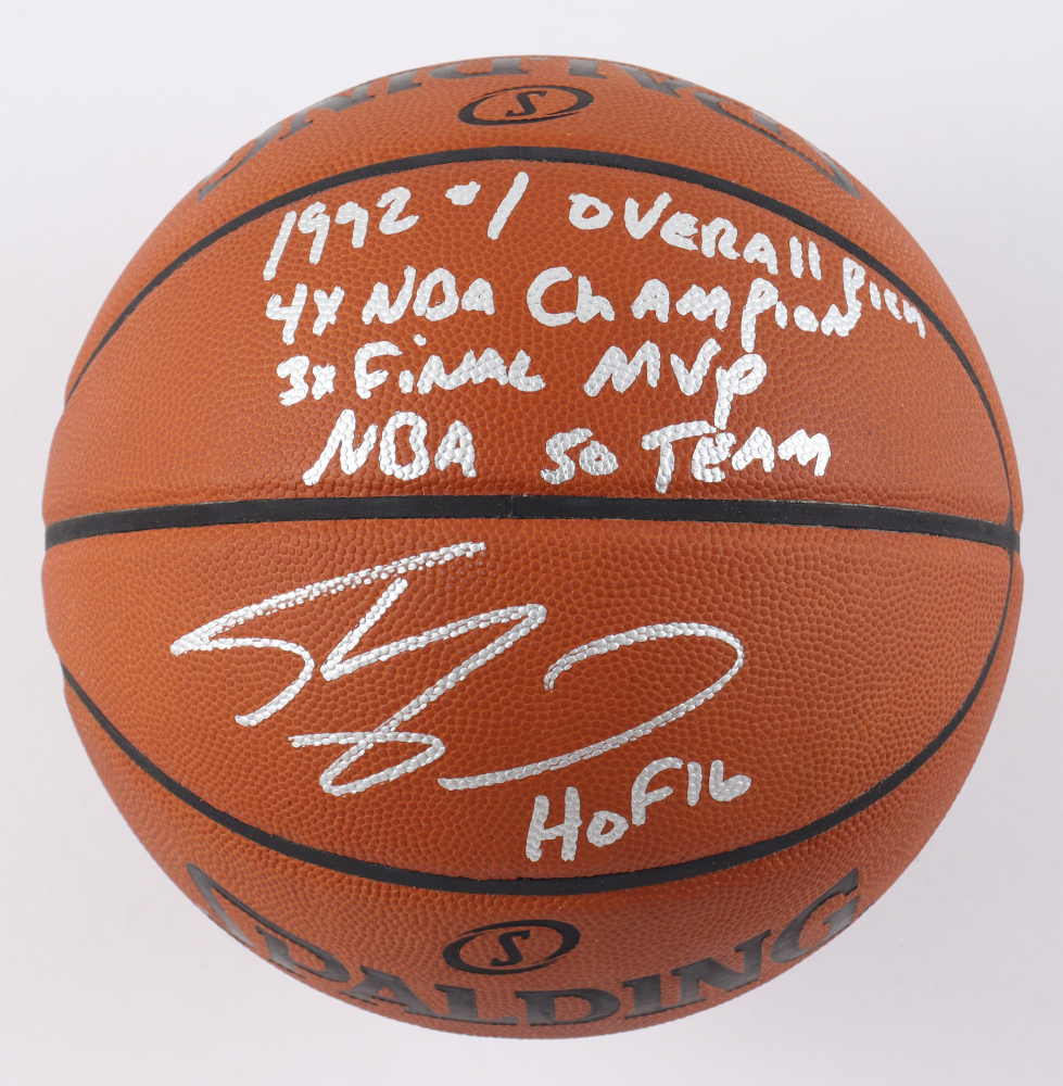 Shaquille O'Neal Signed Official NBA Game Ball with (5) Career ...