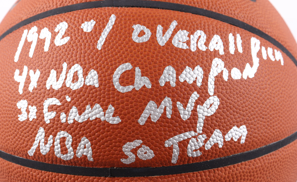 Shaquille O'Neal Signed Official NBA Game Ball with (5) Career ...