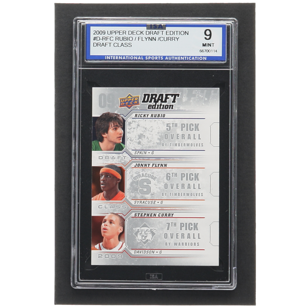 Jonny Flynn / Ricky Rubio / Stephen Curry 2009-10 Upper Deck Draft ...