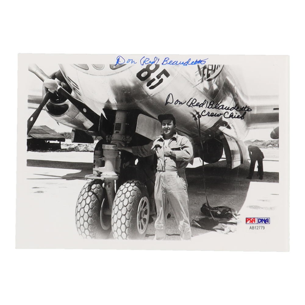 Donald "Red" Beaudette Twice-Signed World War II 5x7 Photo Inscribed ...