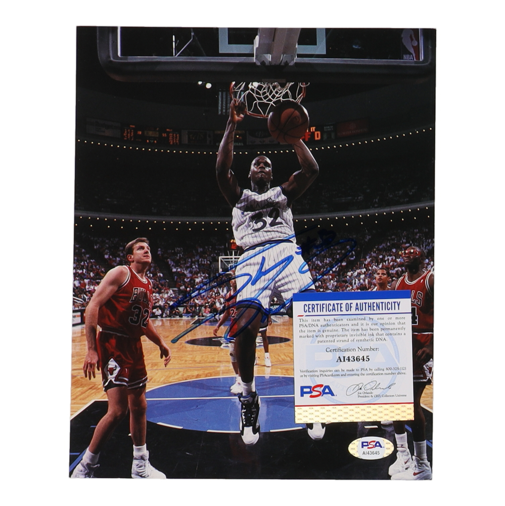 Shaquille O'Neal Signed Magic 8x10 Photo (PSA) | Pristine Auction