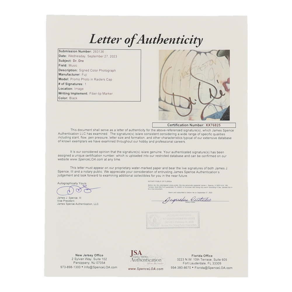 Dr. Dre Signed 8x10 Photo (JSA) | Pristine Auction