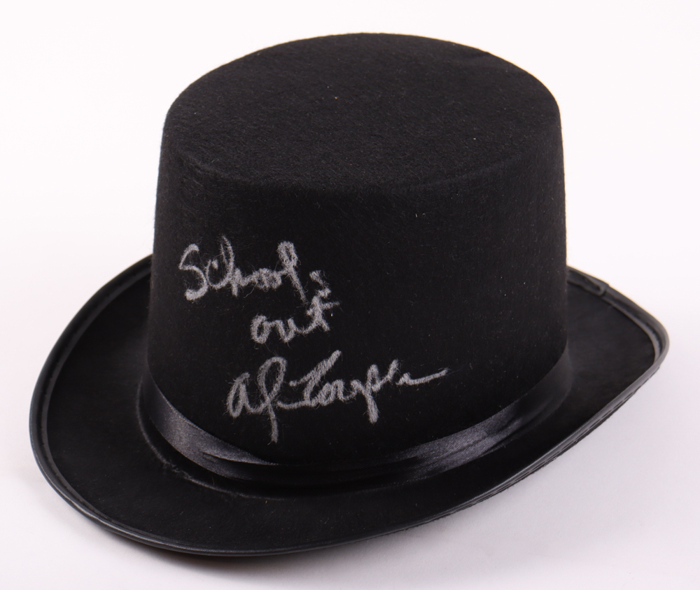 Alice Cooper Signed Top Hat Inscribed "School's Out" (Beckett ...