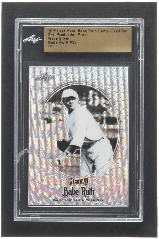 Babe Ruth 2019 Leaf Metal Game-Used Bat Silver Wave Pre-Production ...