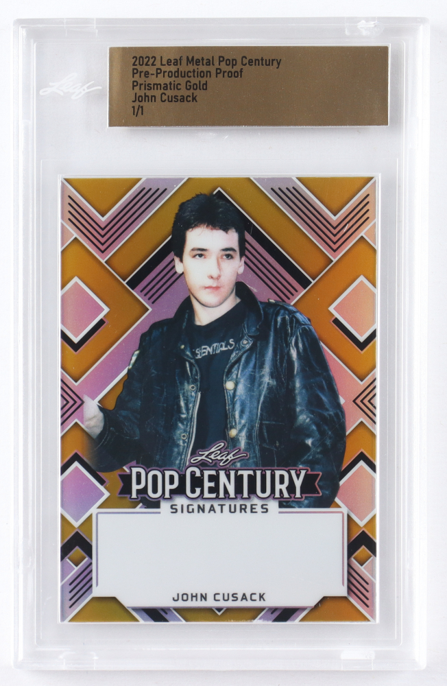 John Cusack 2022 Leaf Metal Pop Century Pre-Production Proof Prismatic ...