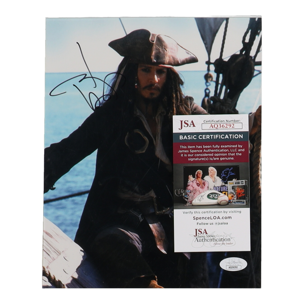 Johnny Depp Signed "Pirates of the Caribbean" 8x10 Photo (JSA ...