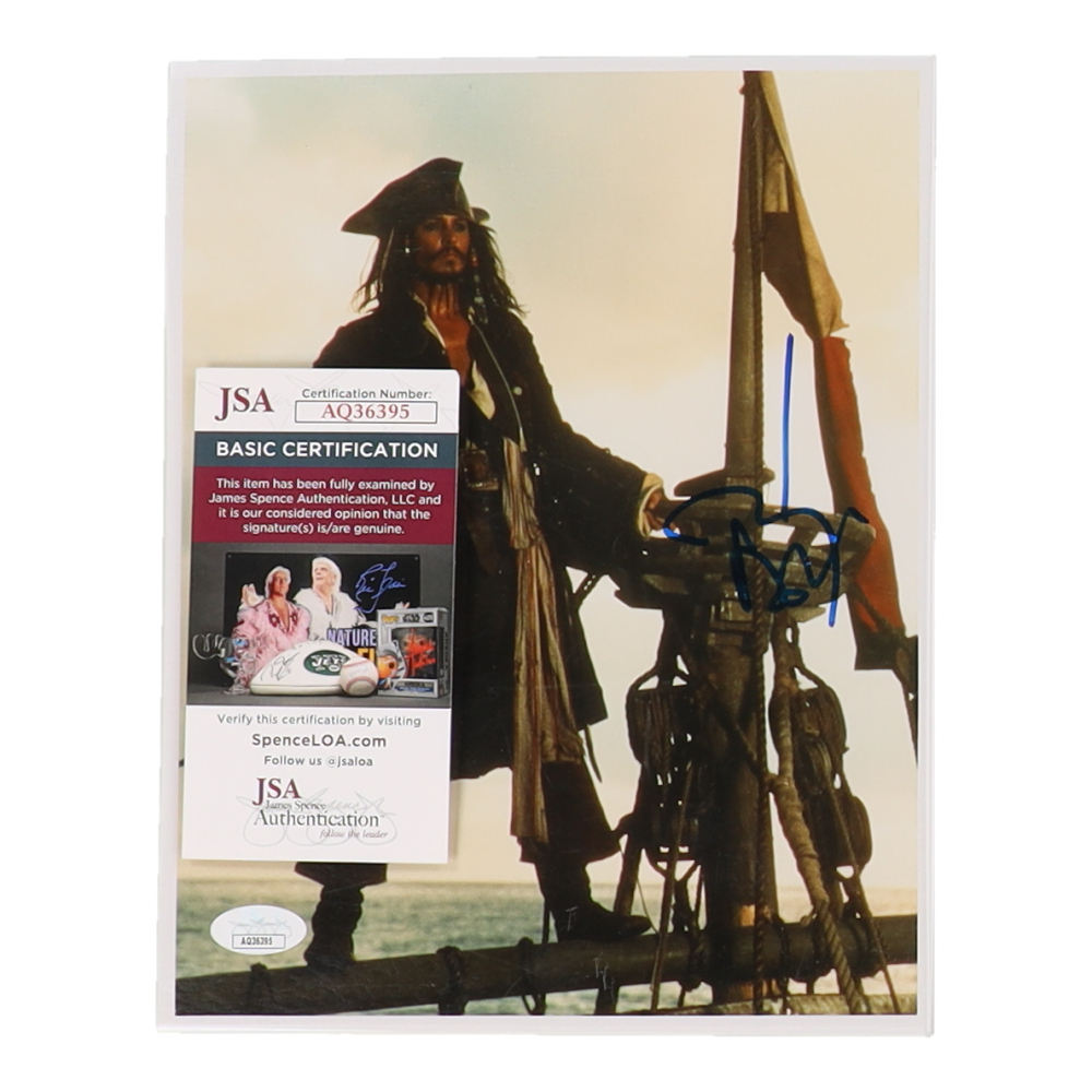 Johnny Depp Signed "Pirates of the Caribbean" 8x10 Photo (JSA ...