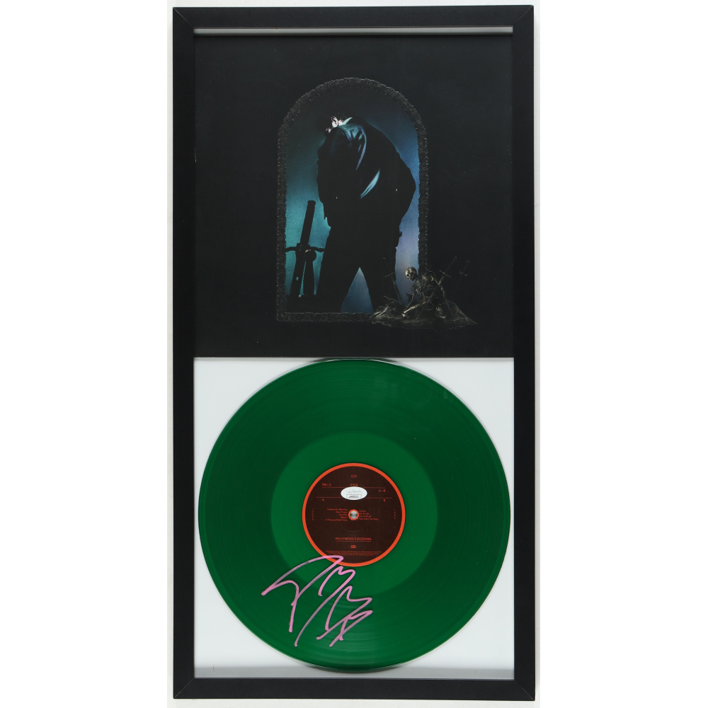Post Malone Signed "Hollywood's Bleeding" Custom Framed Vinyl Album ...