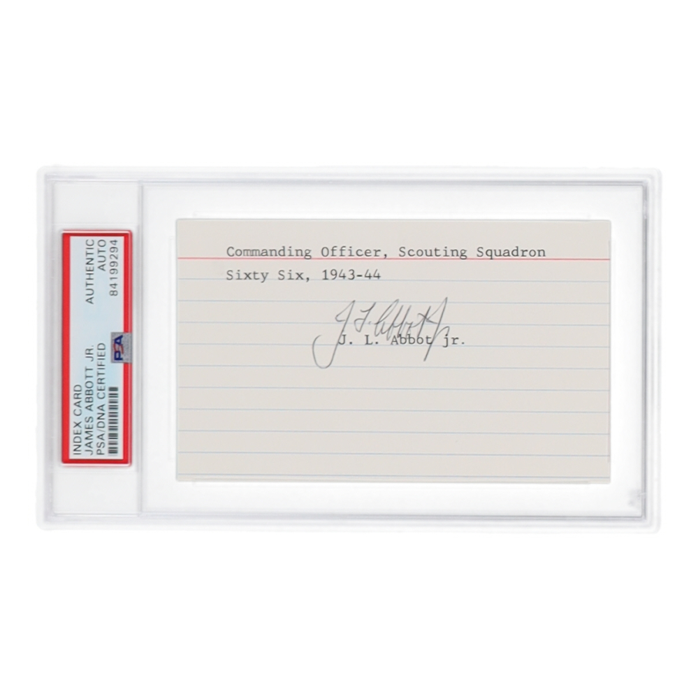 James Lloyd Abbott Jr. Signed 3x5 Index Card (PSA) | Pristine Auction