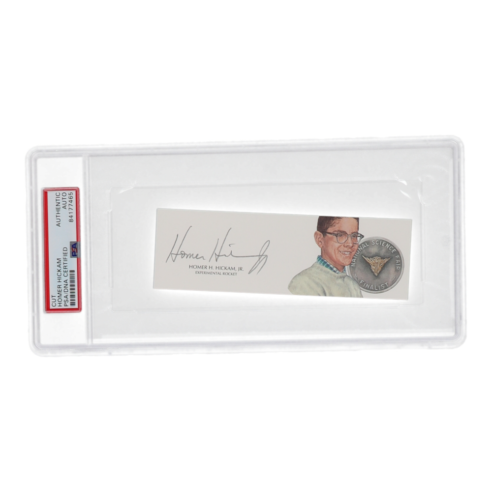 Homer Hickam Jr. Signed Cut With Portrait (PSA) | Pristine Auction