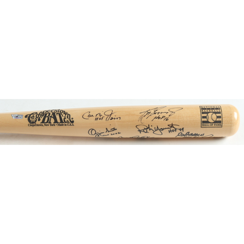 Baseball Hall of Famers Cooperstown Etched Baseball Bat Signed ...